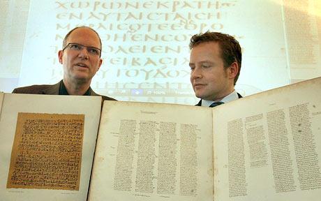 Codex Sinaiticus, the world's oldest Bible, goes online — Science ...