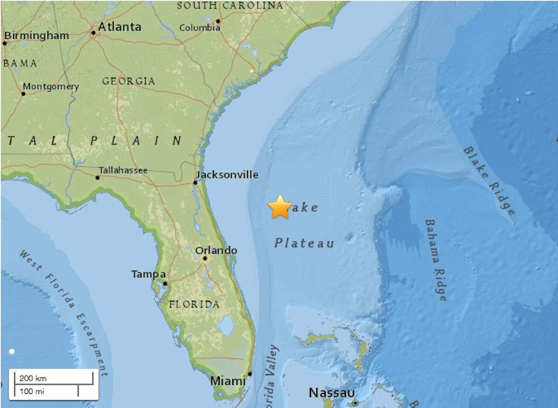 July 16th earthquake off Florida's coast is a rare event — Earth ...