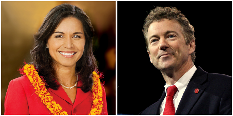 Rand Paul joins Tulsi Gabbard in calling for end to U.S. funding of ...