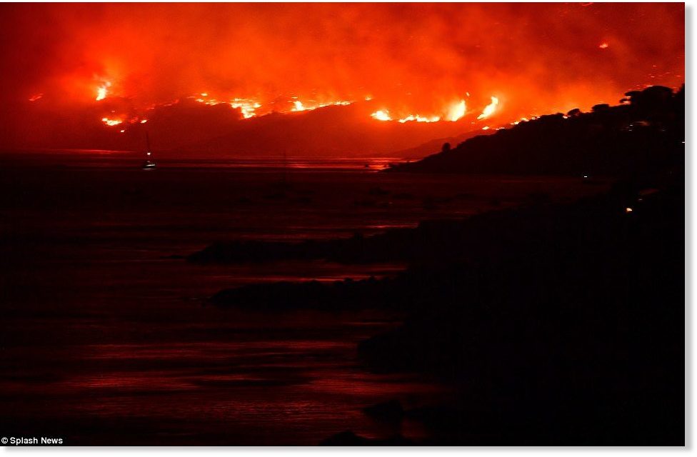 Massive forest fires force French Riviera residents to flee homes ...