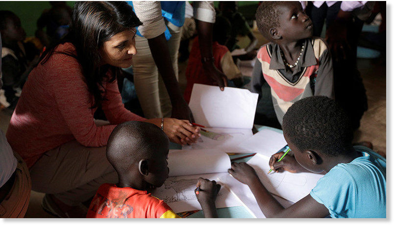 Nikki Haley forced to evacuate Sudan refugee camp due to protests ...