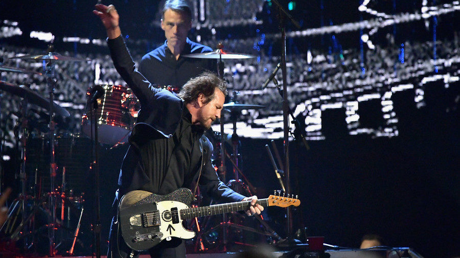 Rock band Pearl Jam slammed for poster depicting Trump as rotting ...