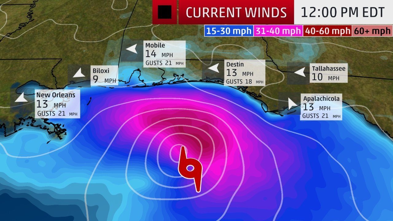 Tropical storm Gordon approaching north Gulf Coast, expected to make ...