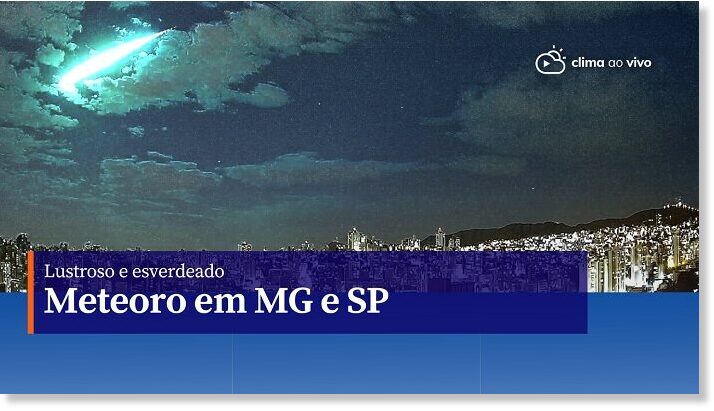 Glossy and greenish meteor fireball streaks across the sky of cities in ...