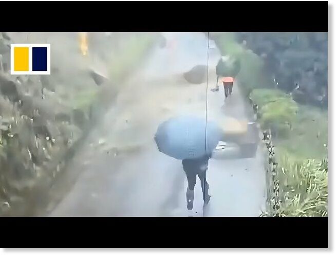 Passers-by narrowly escape landslide in China — Earth Changes — Sott.net