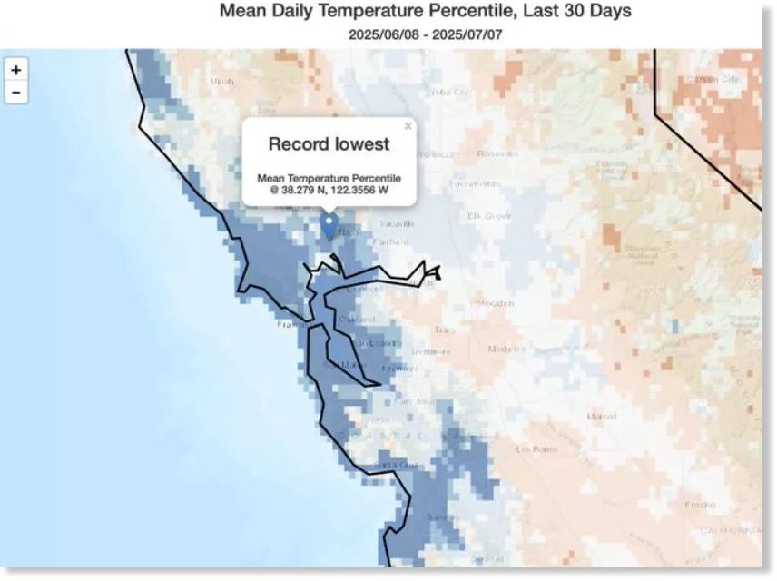 Coldest summer in California, so far — Earth Changes — Sott.net