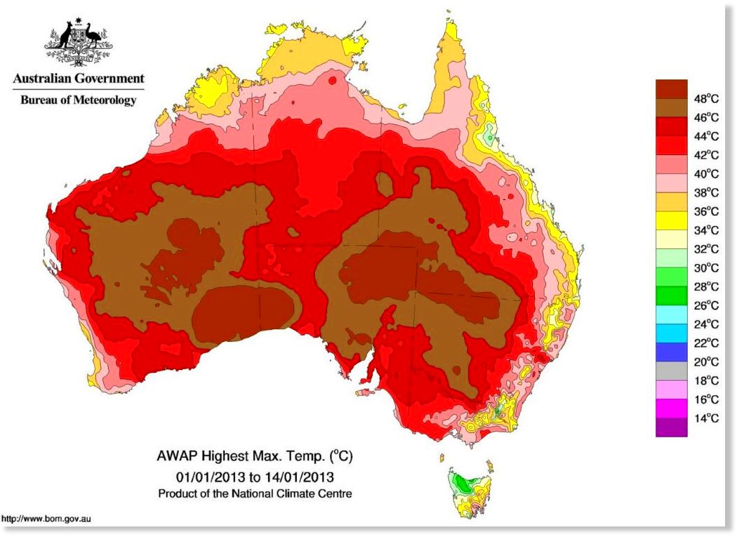 NASA's alarming map of the worst Australian heat wave on record — Earth ...