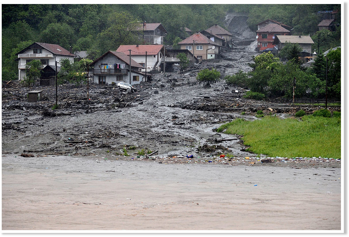 Balkans floods: heavy rain causes landslides in Bosnia and Serbia ...